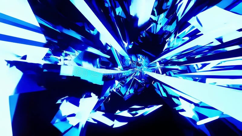 Exploring a Mesmerizing World of Vibrant Blue Shards Swirling and ...
