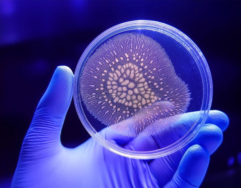 Exploring Microbial Structures with a Gloved Hand Under Bright ...