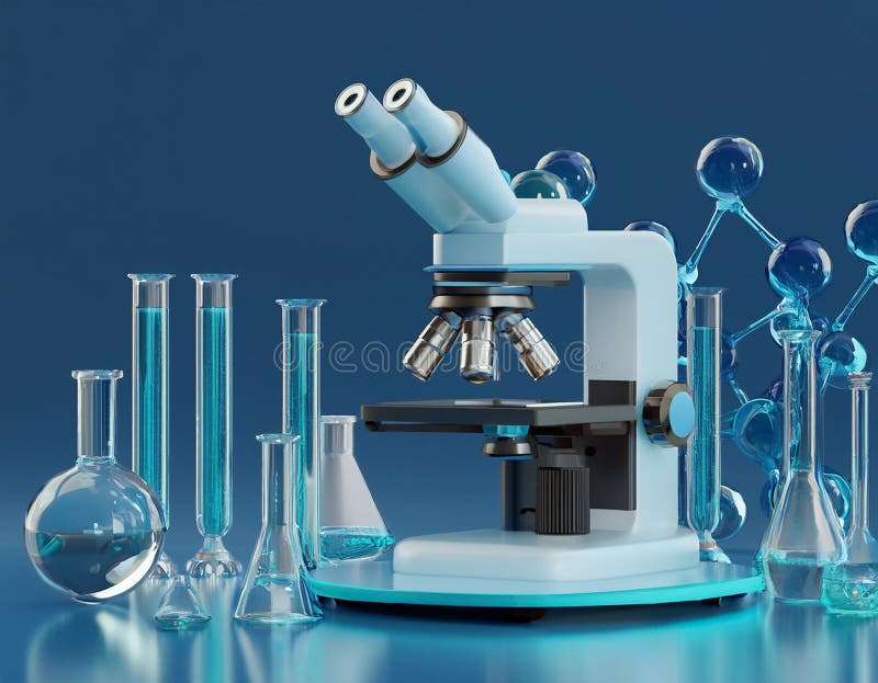 Exploring Microbiology: Test Tube and Microscope - Symbols of Chemical ...