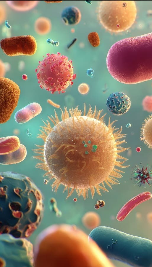 Exploring the Microscopic World a Colorful Array of Bacteria, Viruses ...