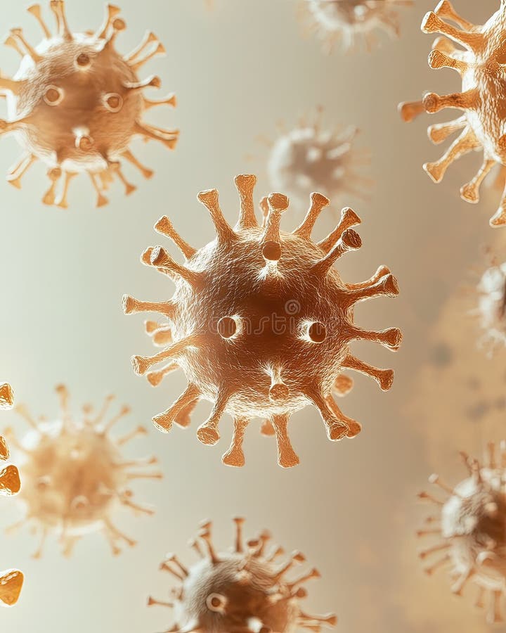 Exploring the Microworld of Flu Viruses Illuminated Against a Soft ...