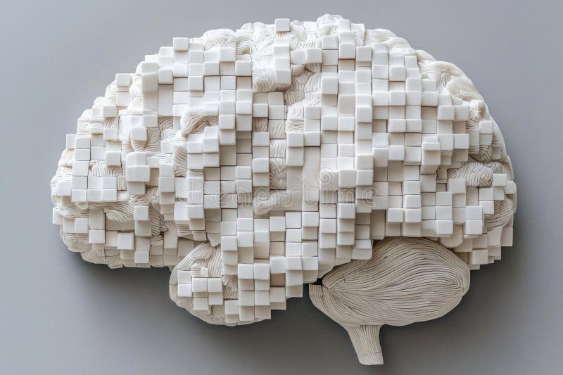 Exploring the Mind, Human Brain Concept with Creative Block and Neural ...