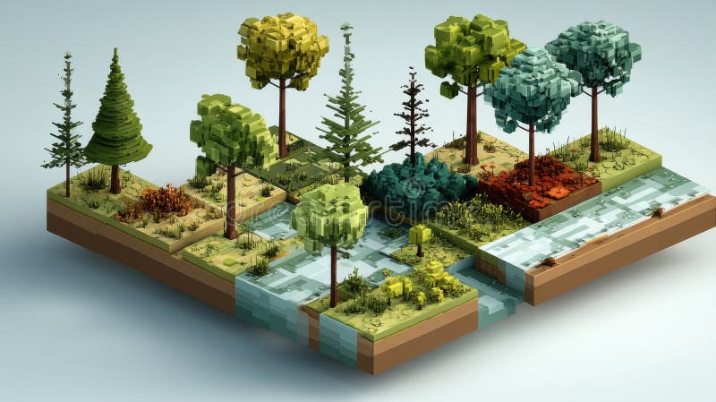 Exploring a Minimal Pixel Art World in a 3D Environment with Clean ...