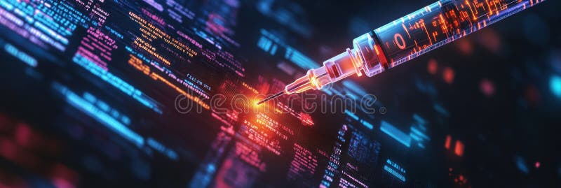 Exploring Modern Anti Aging Treatments with Glowing Botox Syringe and ...