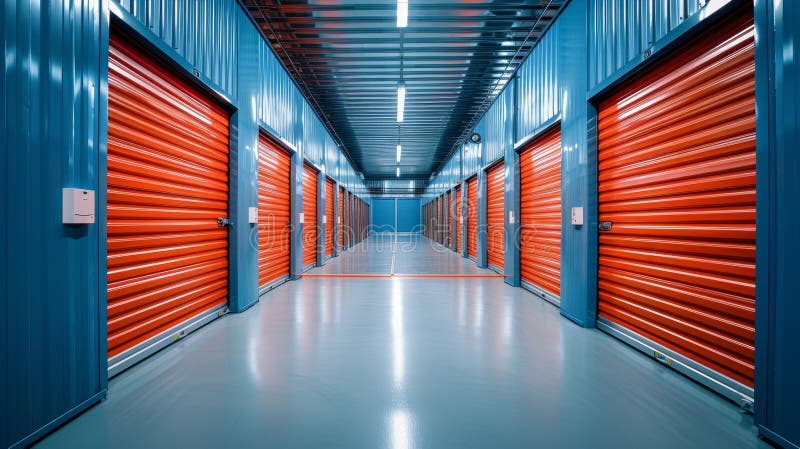 Exploring the Modern Design of a Commercial Storage Warehouse with Blue ...