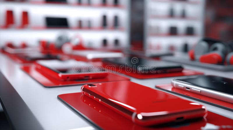 Exploring a Modern E Commerce Showroom Featuring Red Electronics on ...