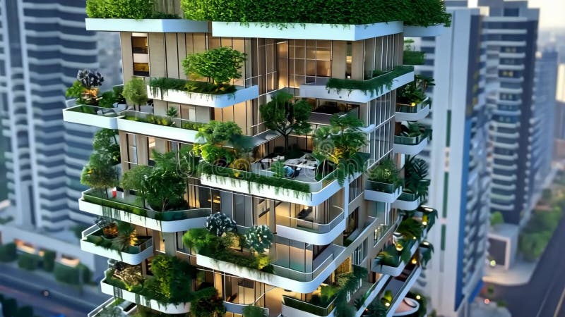 Exploring a Modern Eco-friendly Skyscraper Design Featuring Lush ...