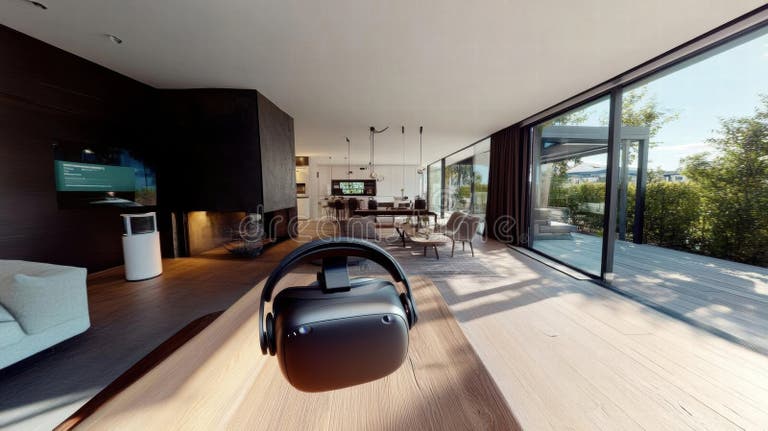 Exploring Modern Home Interior Design with Virtual Reality Headset ...
