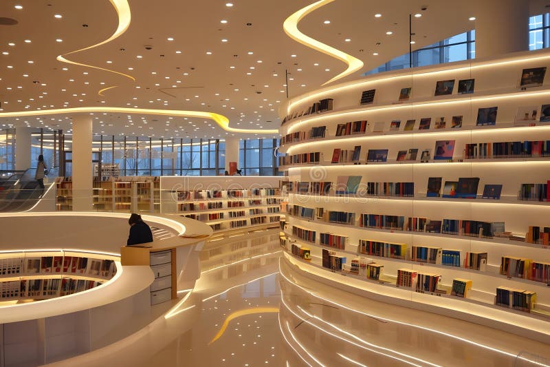 Exploring Modern Library Design, Curving Bookshelves, Innovative ...