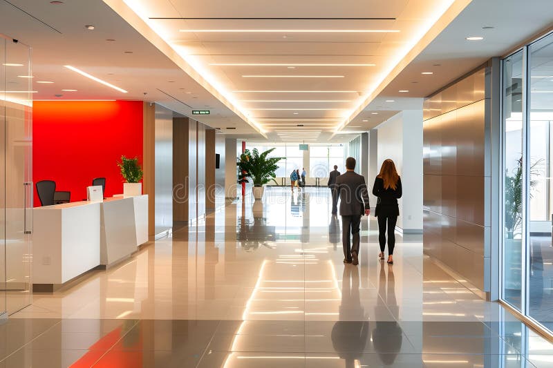 Exploring Modern Office Building Design, a Walk through Sleek Corridors ...