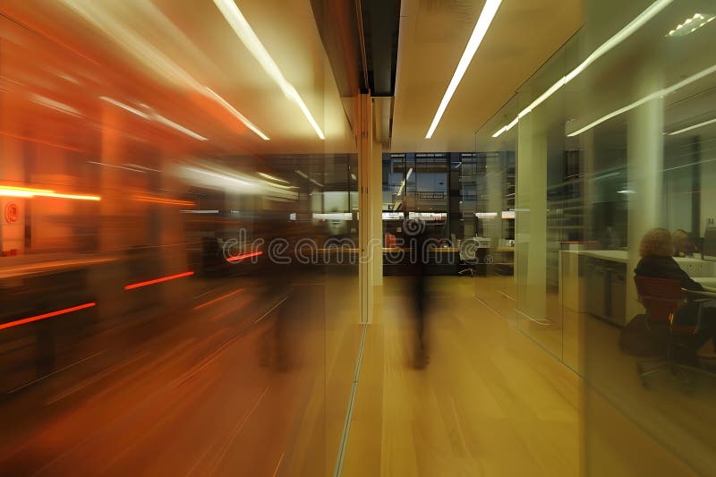 Exploring Modern Office Design, Glass Walls, Warm Lighting, and ...