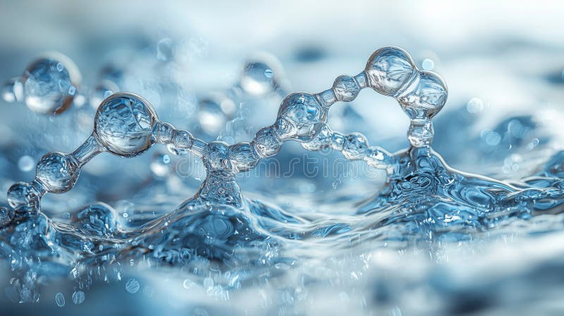 Exploring Molecular Interactions in Water for Science and Nature Stock ...