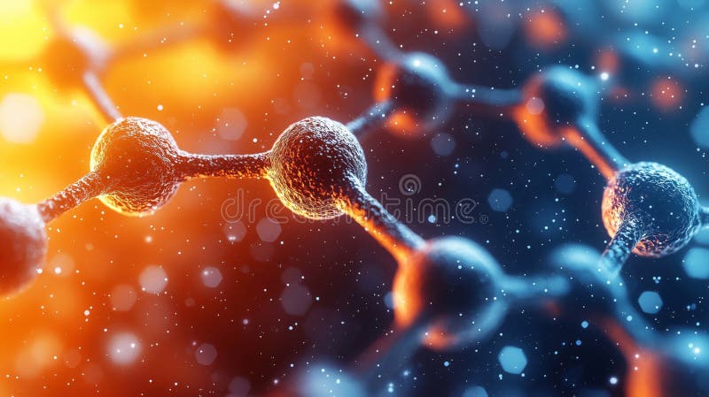 Exploring the Molecular Structure with Dynamic Vibrant Colors Stock ...