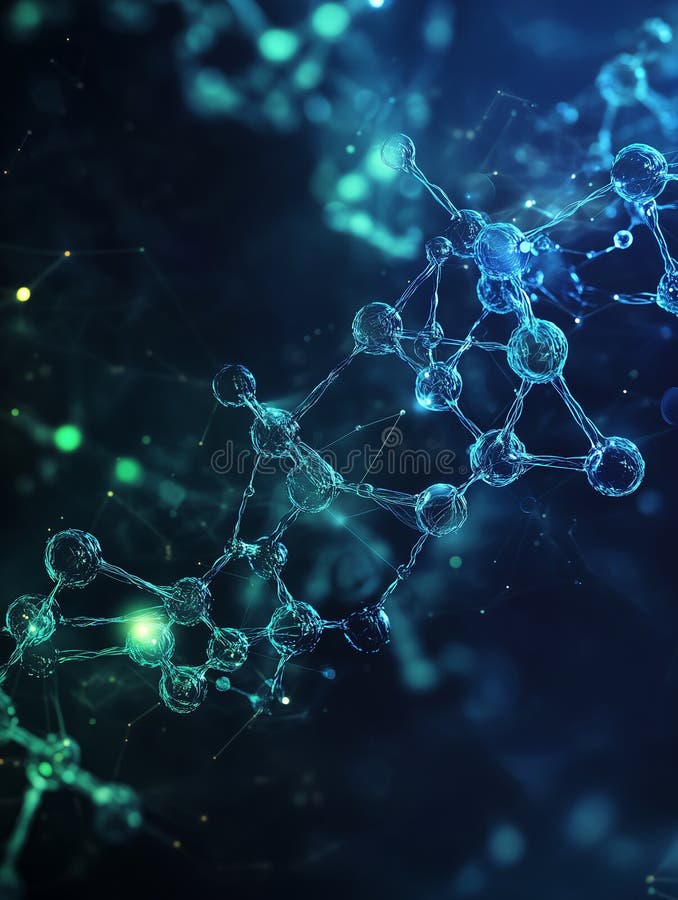 Exploring Molecular Structure of Protein with Visual Representation and Vibrant Colors Stock ...