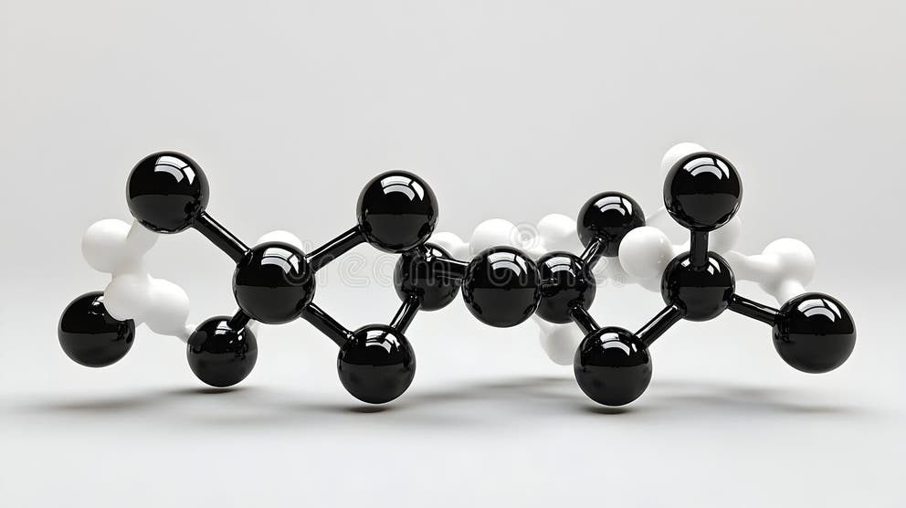 AI-Generated Molecular Structure Stock Illustration - Illustration of ...