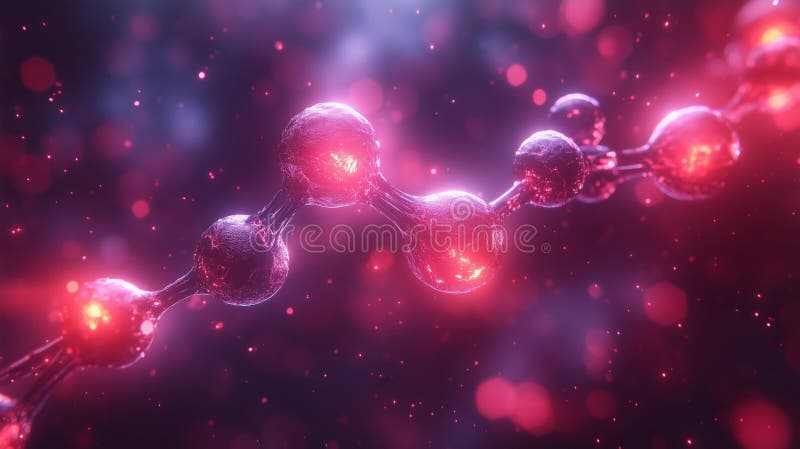 Exploring Molecular Structures in Light and Energy Dynamics Stock Photo ...