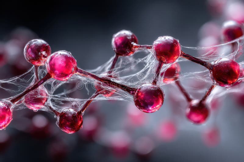 Exploring Molecular Structures with Red Spheres and Fine Filaments in ...