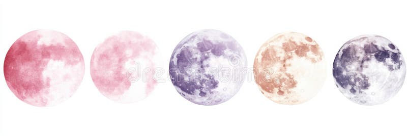 Exploring Moon Phases with Soft Watercolor Gradient Showcasing ...