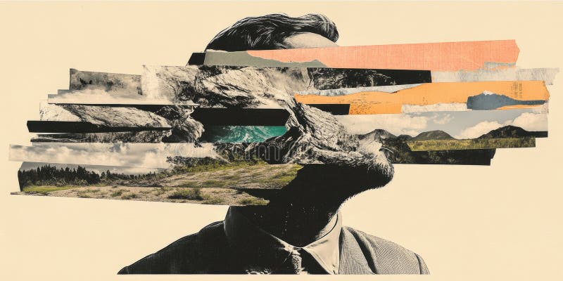 Exploring Movement and Energy through Dynamic Minimalistic Collage Art ...