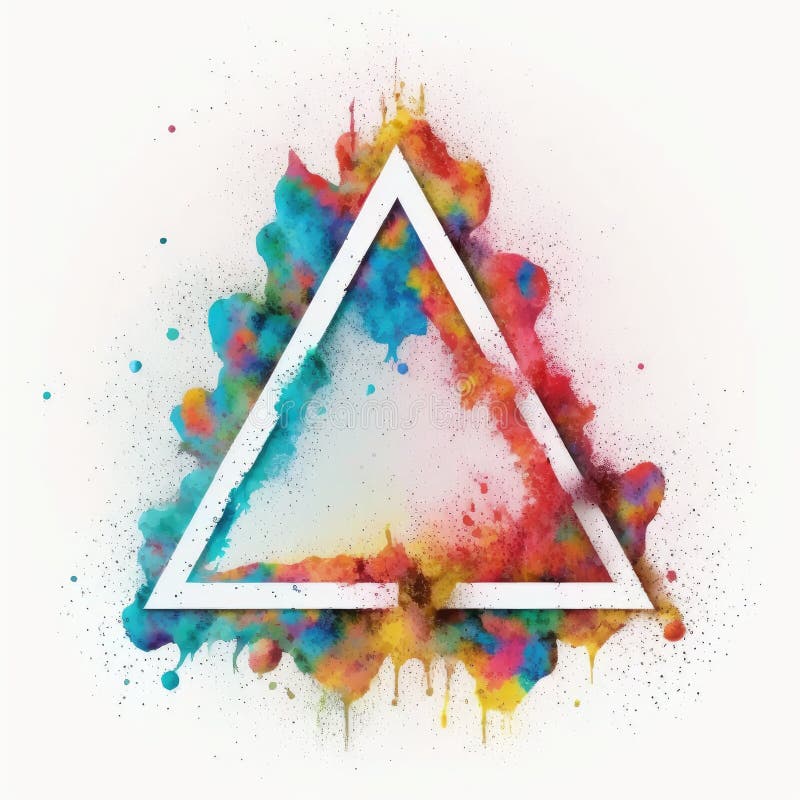 Exploring of Multicolor Powder Color in Triangle Shape with Background ...
