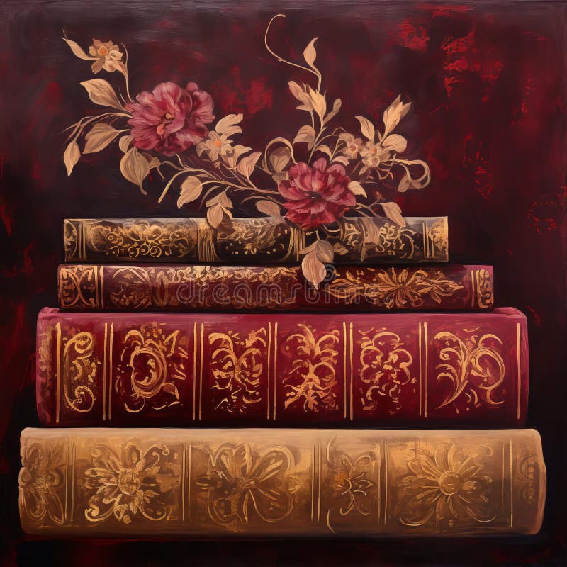 Exploring Multilayered Maroon Masterpiece with Books-based Patterns ...