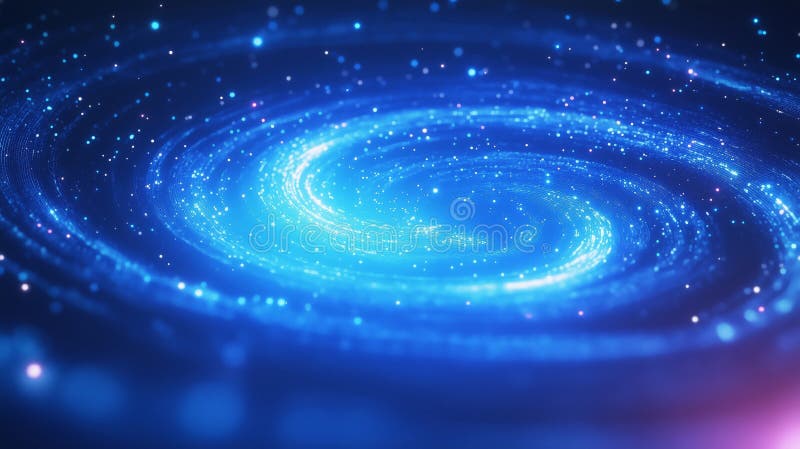 Exploring the Mysteries of Cosmic Blue Galaxy Swirls Stock Photo ...