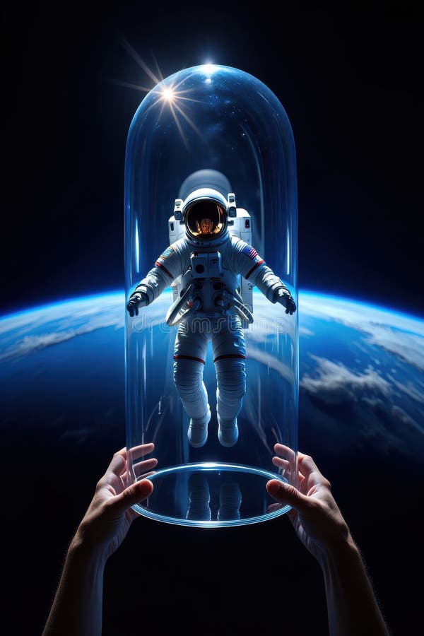 Exploring the Mysteries of Space within a Protective Vessel Stock Image - Image of exploration ...