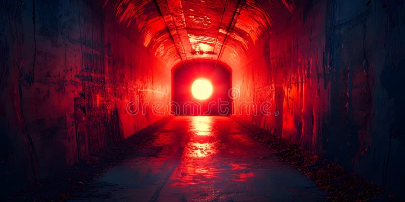 Exploring a Mysterious Underground Tunnel with an Eerie Red Light at ...