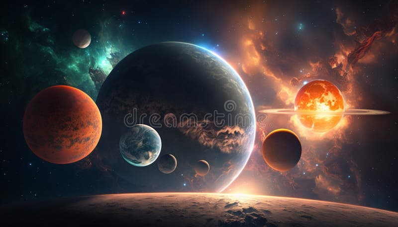 Exploring the Mystical Planetary System of Another World Stock ...