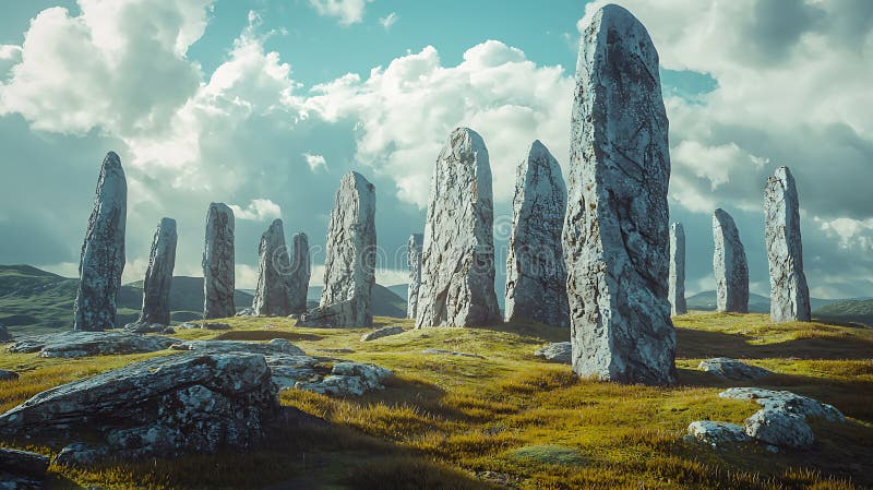 Exploring the Mystique of Ancient Stone Circles Beneath Dramatic Skies ...