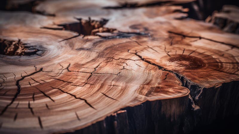 Exploring the Natural Patterns and Textures in a Cut Wood Log Section ...