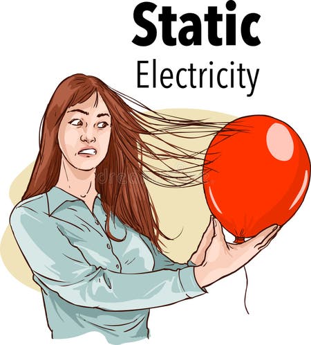 Exploring the Nature of Static Electricity Vector Illustration Stock ...