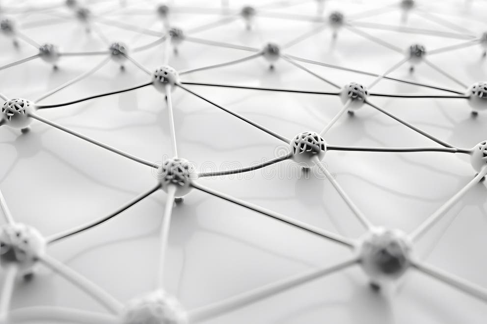 Exploring Network Structures, Interconnected Nodes Forming Complex Systems, Illustrating ...