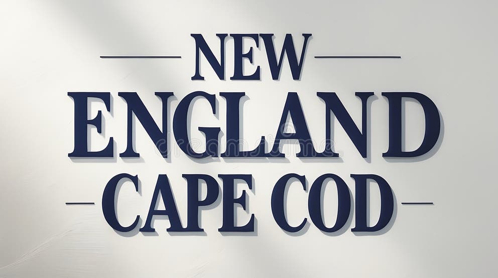 Exploring New England Cape Cod Lifestyle with Striking Typography ...