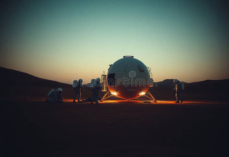 Exploring New Frontiers in Space Stock Illustration - Illustration of ...