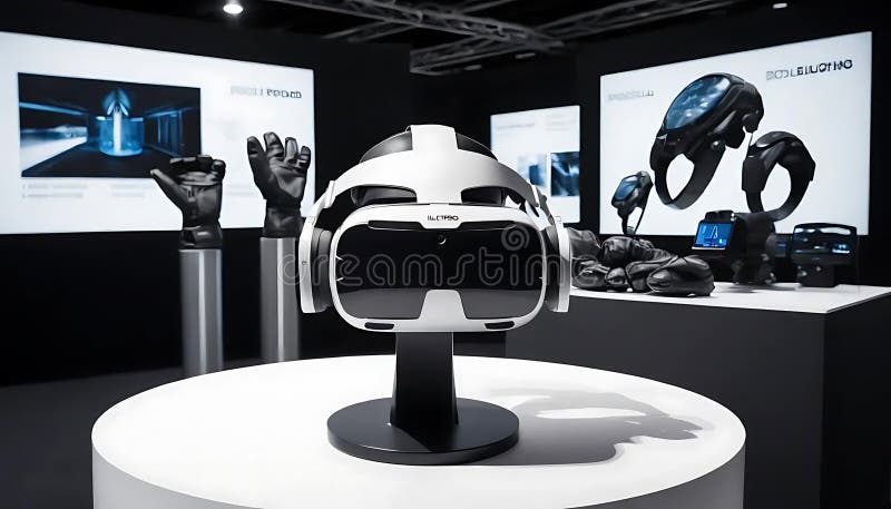 Exploring New Vr Headset Technology on Display at Tech Exhibition Stock ...