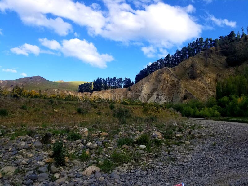 Exploring nz scenery stock image. Image of plateau, grass - 238416203