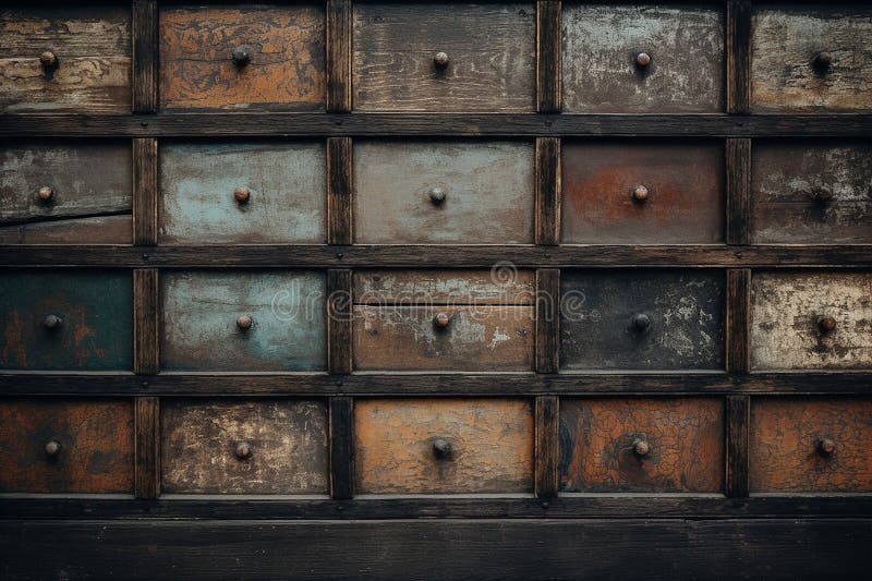 Exploring Old Wooden Textured Drawers. Generative by Ai Stock ...