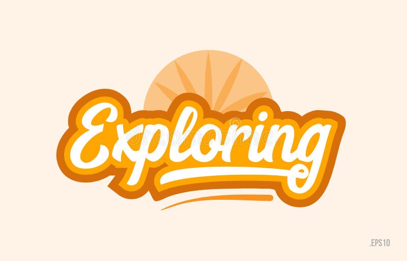 Exploring Orange Color Word Text Logo Icon Stock Vector - Illustration ...