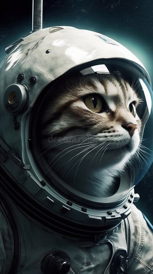 Exploring Outer Space: a Cat Astronaut S Adventure Stock Illustration ...