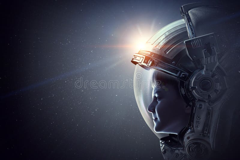 Exploring Outer Space. Mixed Media Stock Photo - Image of people, space ...
