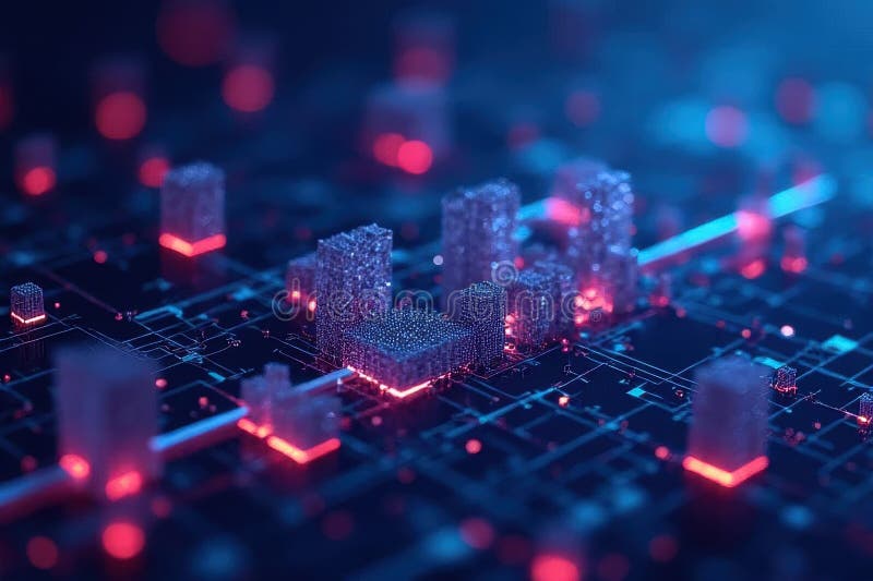 Exploring P2P Connectivity through Graphic Illustrations Stock ...