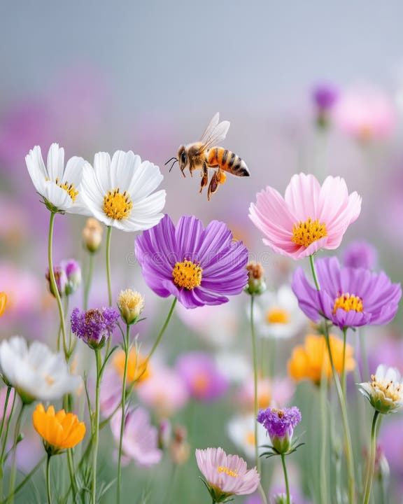 Exploring the Phenomenon of Bees Over Floral Fields Amidst ...