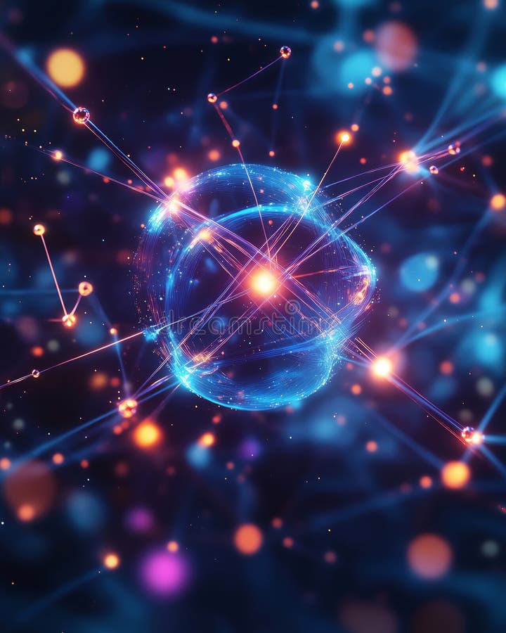 Exploring Photon Entanglement and Quantum Physics Principles Stock ...