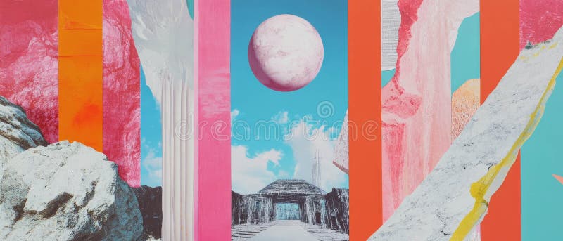 Exploring Playful Minimalism in Mixed Media Collage with Natural ...