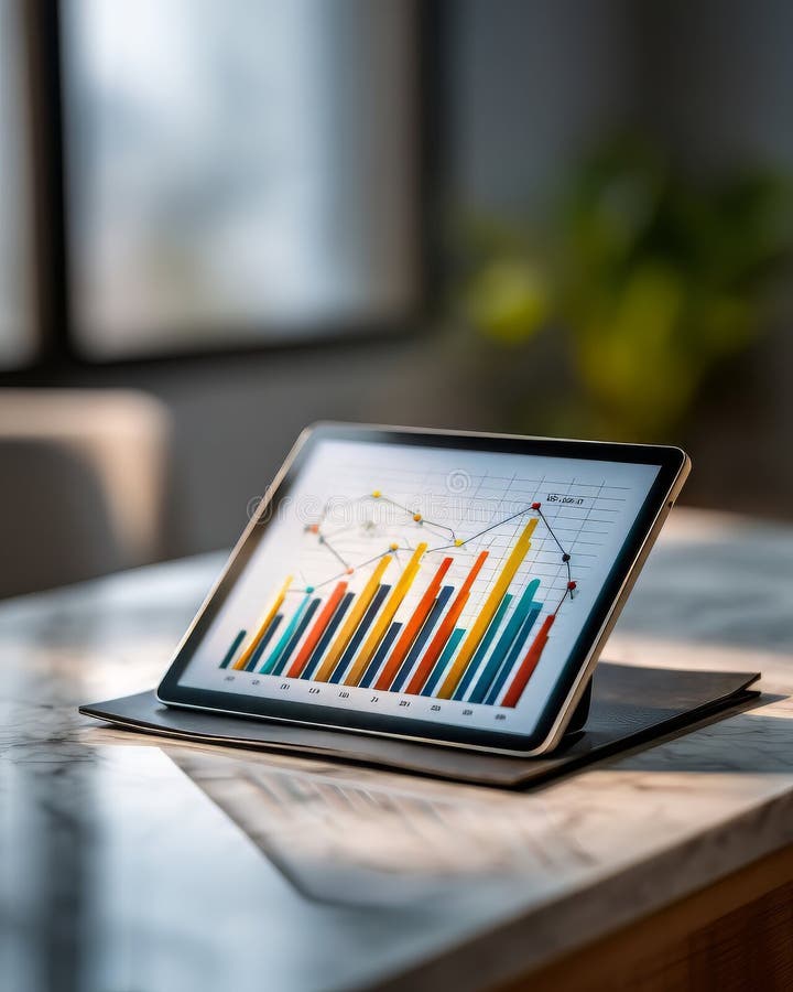 Exploring the Power of Data Analytics through a Tablet Displaying ...