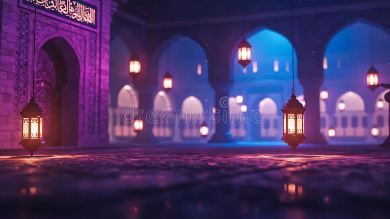 Exploring Ramadan Lanterns in Islamic Architecture with Soft Glowing ...