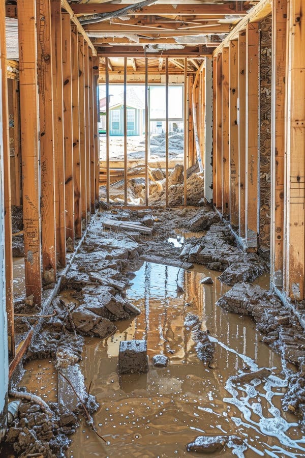 Exploring the Raw Beauty of an Unfinished Basement Showcasing Wood ...