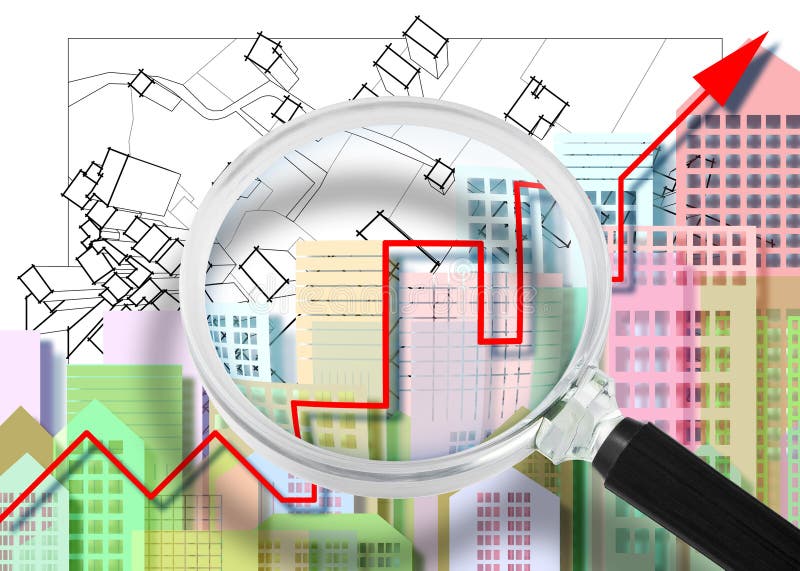 Exploring Real Estate Market Dynamics Concept With Cityscape Rising