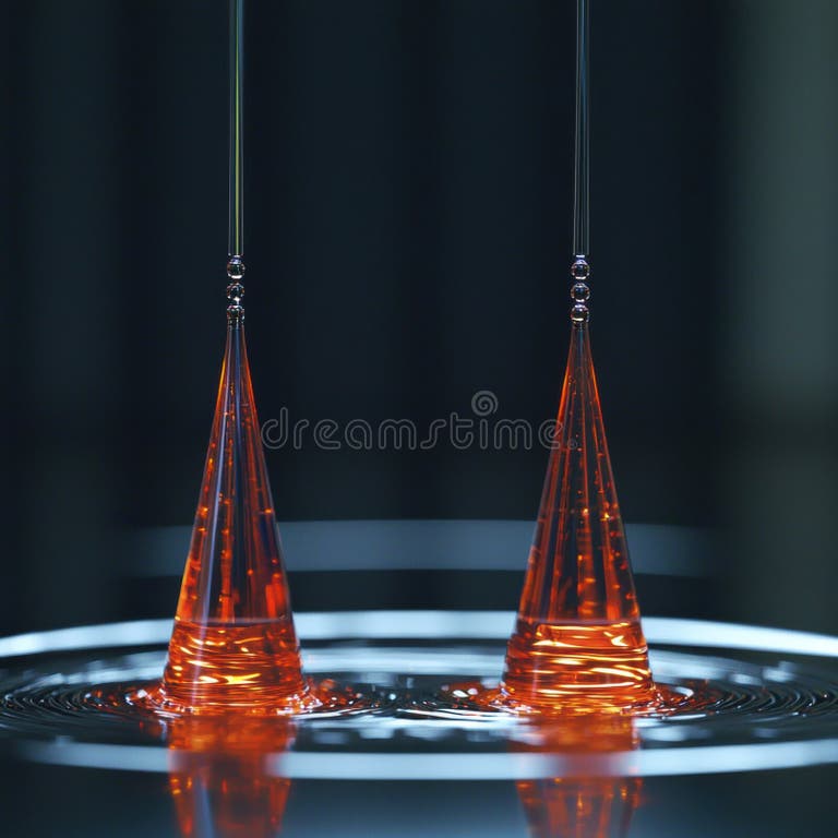 Exploring the Reflection of Quantum Potentials Represented by Two Orange Cones on a Mirror-like ...